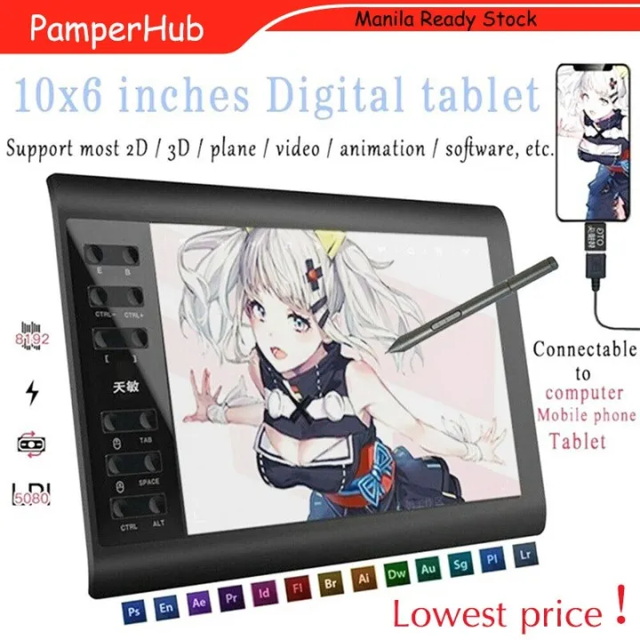 Katherine526 ⚡COD⚡ G10 Hand painted board Digital Tablet Digital ...