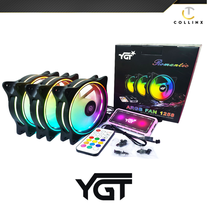 YGT ARGB Fan 3 IN 1 KIT #1258 | RGB Fusion | MSI Mystic light | Aurora ...
