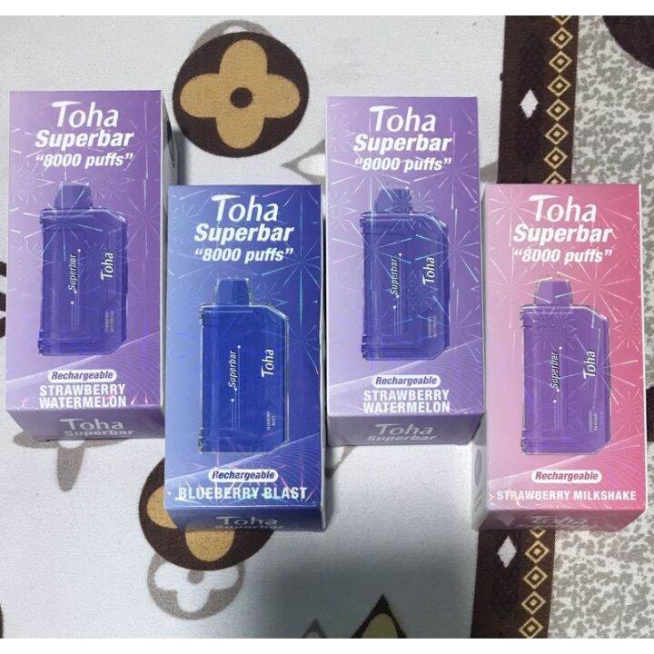 TOHA SUPERBAR 8000puffs reachargeable disposable vape | Lazada PH