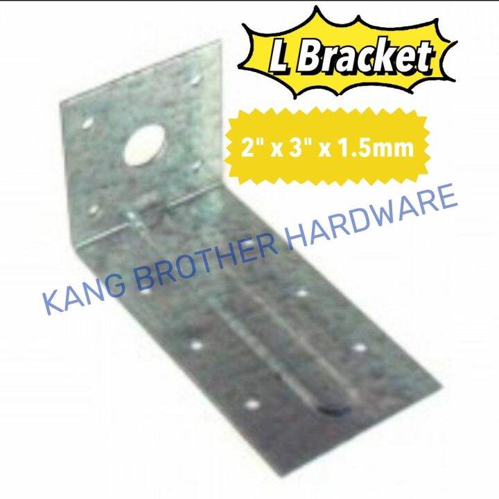 2" x 3" x 1.5mm Galvanized Iron (GI) L Bracket/ L Bracket Besi Atap ...
