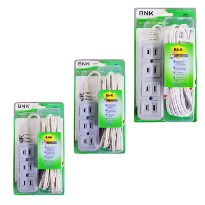 BNK Power Socket Wire Extension Multi Functio 3Mters , 5Meters | Lazada PH