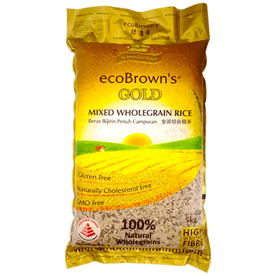 ecoBrown’s GOLD MIXED WHOLEGRAIN RICE / BERAS BIJIRIN PENUH CAMPURAN / 全谷综合糙米 5kg | Lazada