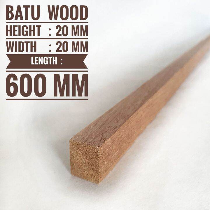 Batu DIY Hard Wood 20MM X 20MM X 600MM hardwood kayu solid project | Lazada
