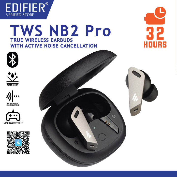 Edifier TWS NB2 Pro True Wireless Earbuds with Active Noise Cancellation - Black | Lazada PH