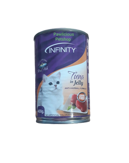 Infinity Cat Food in Can-Tuna in Jelly Anti-Hairball Formula 400g ...