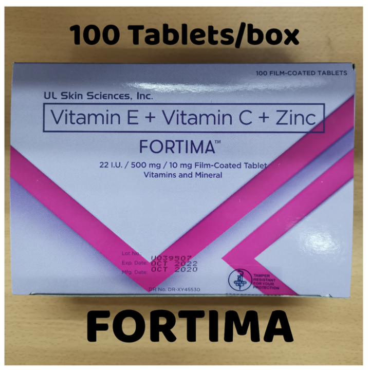 Fortima (Vitamin E + Vitamin C + Zinc) - 100 Film Coated Tablets ...