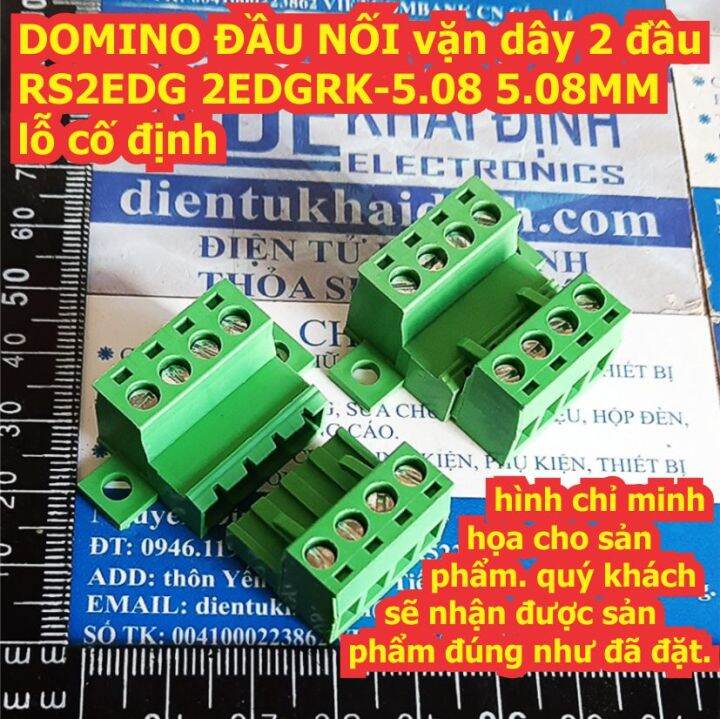 DOMINO terminal ĐẦU NỐI vặn dây 2 đầu RS2EDG 2EDGRKC 5.08 5.08MM lỗ cố ...