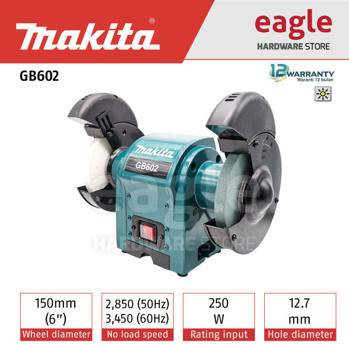 Makita GB602 150mm ( 6" ) 250W Bench Grinder | Lazada