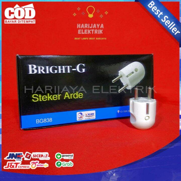 BRIGHT-G STEKER ARDE BULAT BG-838 COLOKAN LISTRIK KEPALA TUSUK KONTAK | Lazada Indonesia