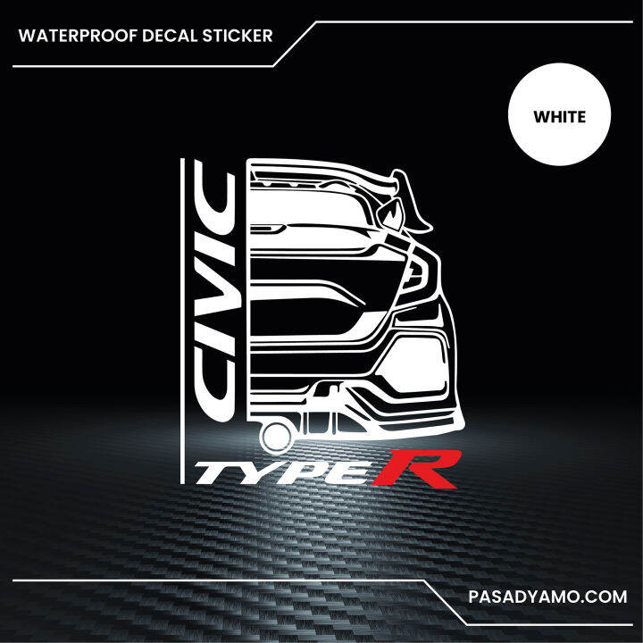 Honda Civic Type R Sticker for Cars 6 x 7 inches | Lazada PH