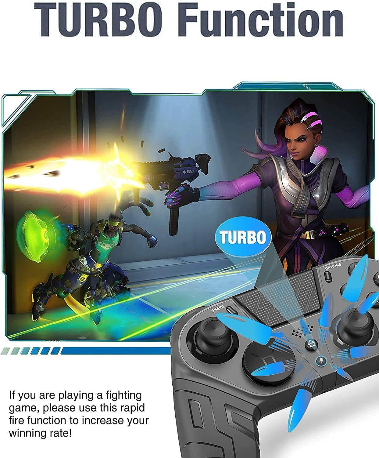 Wireless Game Controller สำหรับ PS4 Elite/slim/pro Dualshock 4พร้อมปุ่ม ...