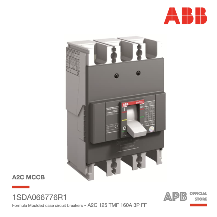 ABB เบรกเกอร์ MCCB Formula A2C 250 TMF 3P 160A 25kA | Lazada.co.th