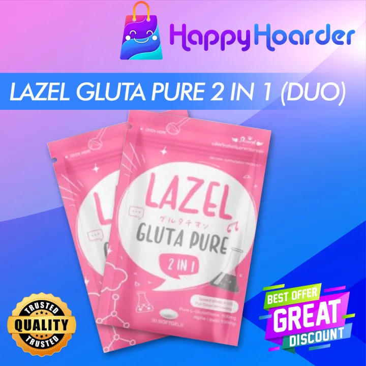 Two (2) Lazel Gluta Pure 18,000mg 2 in 1 whitening skin pure ...