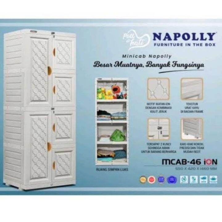 [NAPOLLY] Lemari Plastik Cabinet 4 Susun 6 Pintu - MCAB 46 iON | PUMA ...