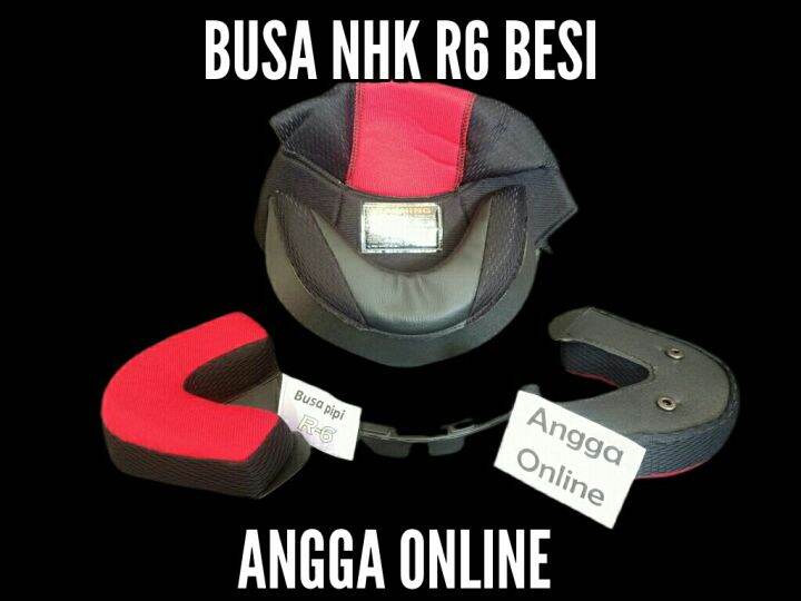 PREMIUM Busa helm NHK R6 besi, busa helm NHK R 6 KANCING BESI | Lazada ...