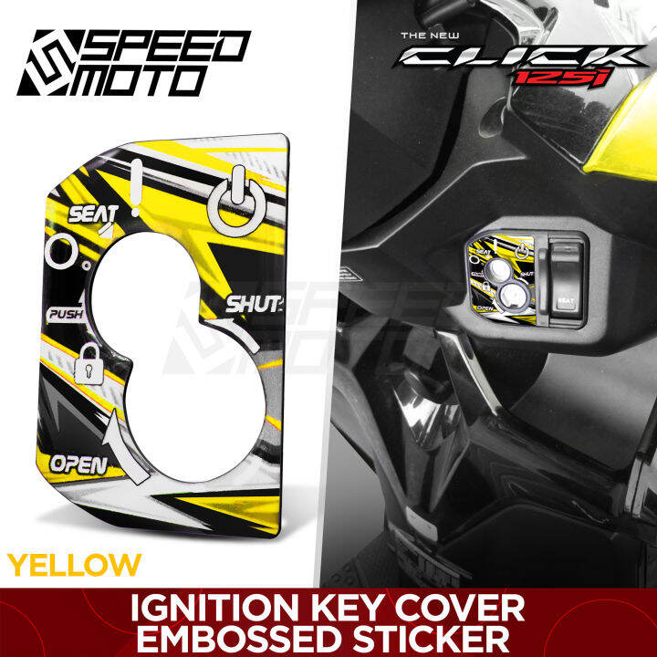 HONDA CLICK IGNITION KEY COVER EMBOSSED 3D GEL TYPE STICKER SPEEDMOTO ...