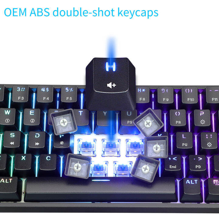 2022 GK61 SK61 61 Key Mechanical Keyboard USB Wired Bluetooth LED ...