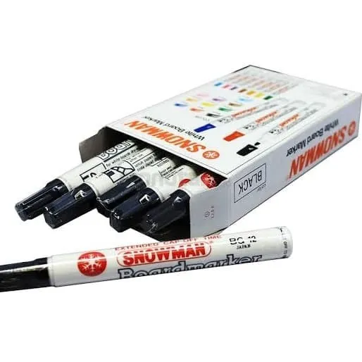 SPIDOL SNOWMAN WHITEBOARD BLACK BG-12 / SPIDOL PAPAN TULIS | Lazada ...