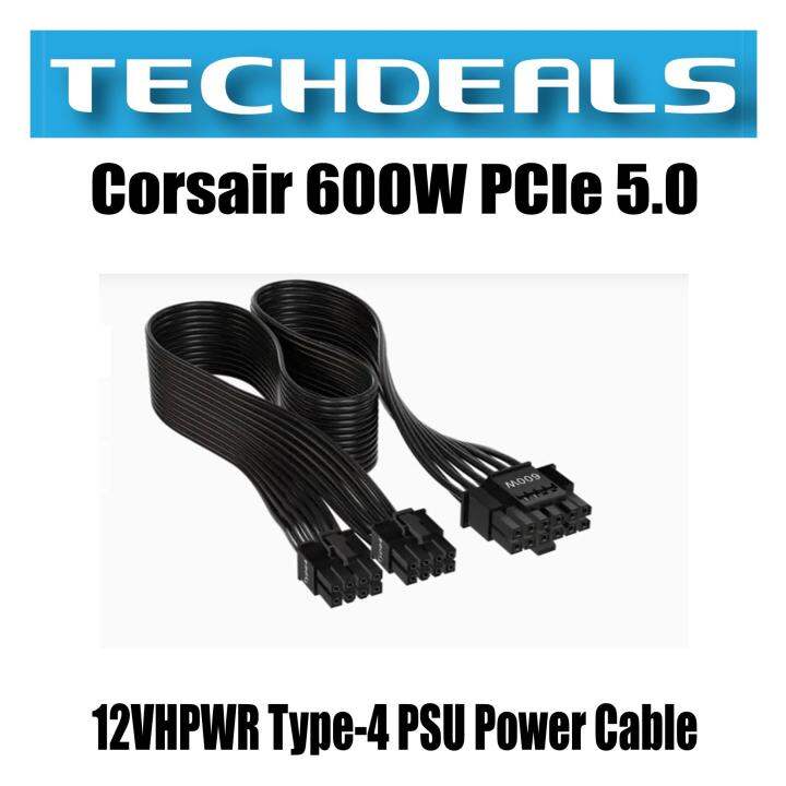 Corsair 600W PCIe 5.0 12VHPWR Type-4 PSU Power Cable | Lazada Singapore