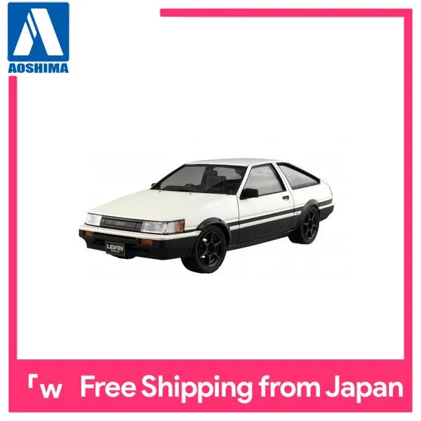 Aoshima Bunka Kyozai 1/24 pre-painted model series SP Toyota AE86 Levin 1983 white / black ...