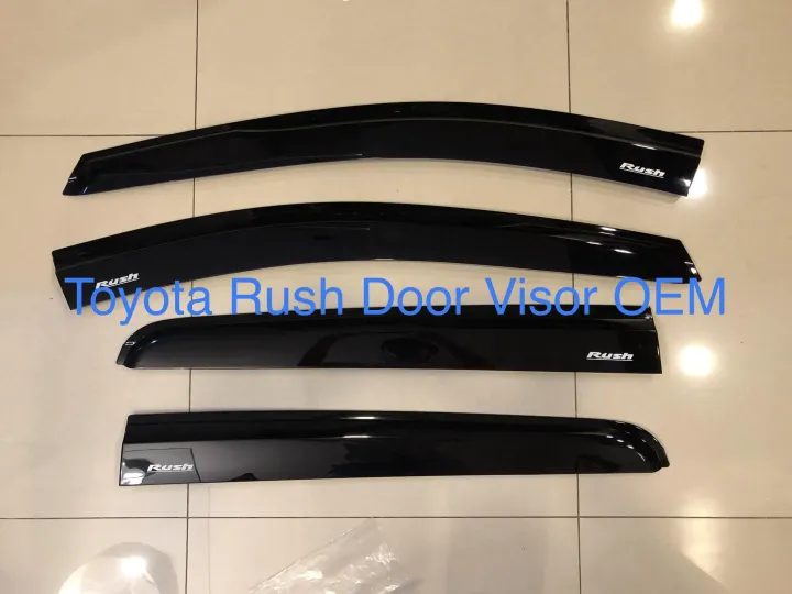 TOYOTA RUSH OEM INJECTED TYPE PLAIN BLACK DOOR / RAIN VISOR | Lazada PH
