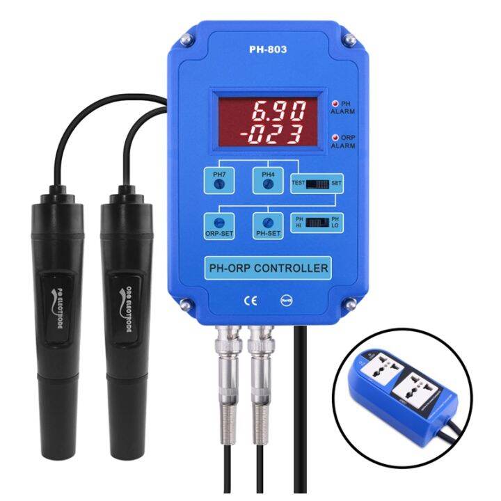 Digital 2&1 PH ORP Redox Controller Output Power Relay Monitor for Aquarium Hydroponics Plant ...
