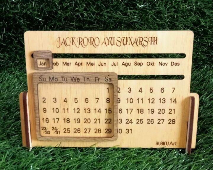 KALENDER SEPANJANG MASA KAYU MODEL B | Lazada Indonesia