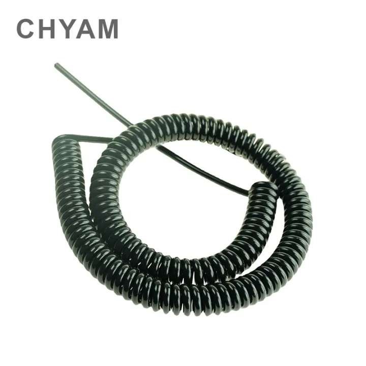 0.2Mm2 Black Wire Spring Spiral Cable Multi 2/3/4/5/6/7/9 Core Pins ...