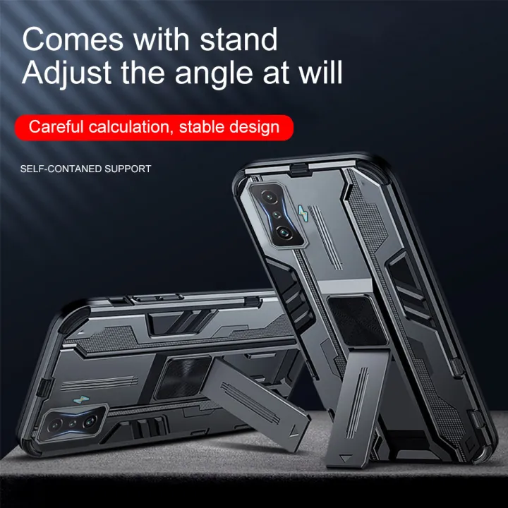 Folding Stand Armor Hard Fundas For Xiaomi Poco F4 GT 5G Case Pocco F 4 ...