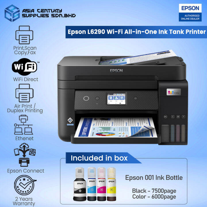 Epson EcoTank L6290 Wireless Duplex All In One Ink Tank A4 Printer ...
