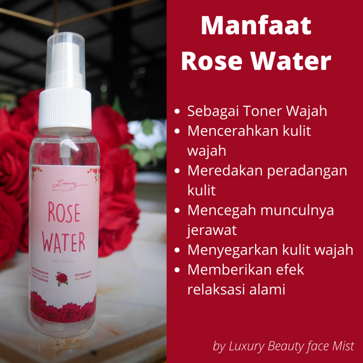 [PROMO] ROSE Water/ Air mawar untuk muka / Setting Spray/ Face Mist 100 ...