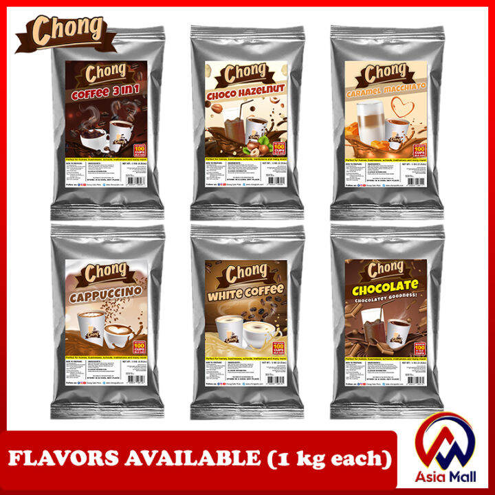 Chong Café Hot Powders Chocolate, Coffee 3in1, Cappuccino, Choco ...