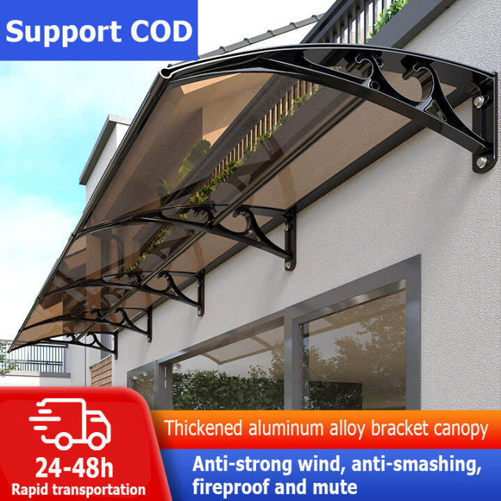 Awning Multipurpose Canopy Outdoor Awning Balcony Canopy with Door and ...