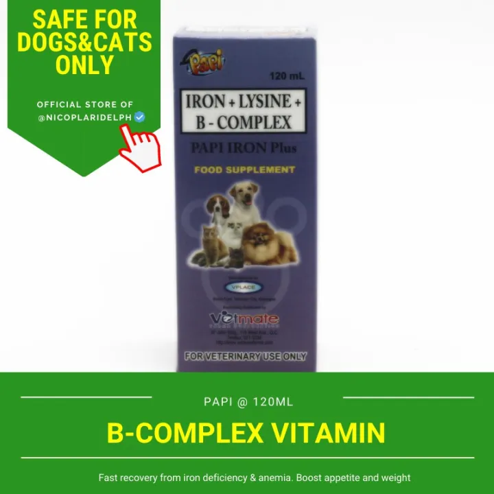 Papi Iron Plus B-Complex for dogs and cats(120ml) [PRICE SLASHED] pet ...