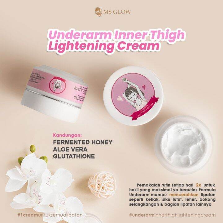 Ms Glow Underarm Original Cream Armpit Whitening Cream | Lazada