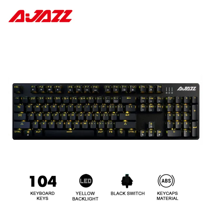 Ajazz Robocop Mechanical Gaming Keyboard Yellow LED (Black) (Black ...