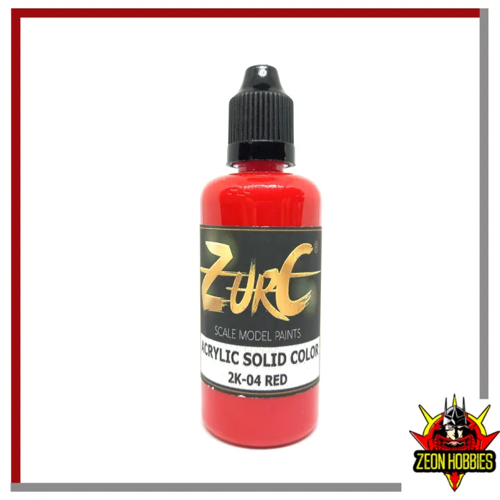 Zurc - [Acrylic Hobby Grade Paint] - Red 65ml [Zeon Hobbies] | Lazada PH