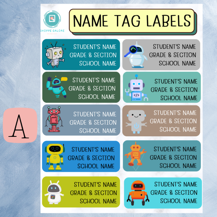 PERSONALIZED STICKER STUDENT NAME TAG LABEL FOR BOOKS NOTEBOOKS ...