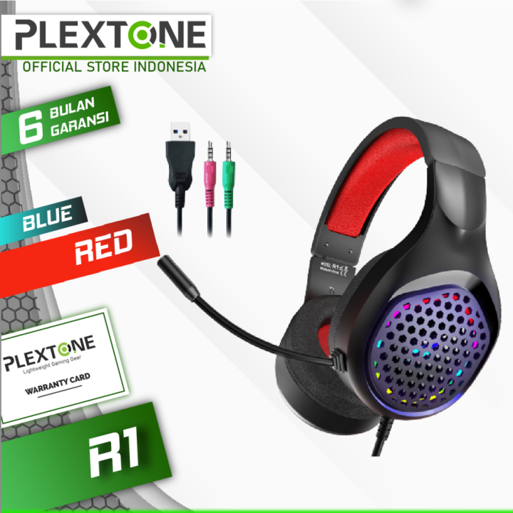 Plextone xMowi R1 Gaming Headset RGB Over Ear Rotatable Long Mic ...