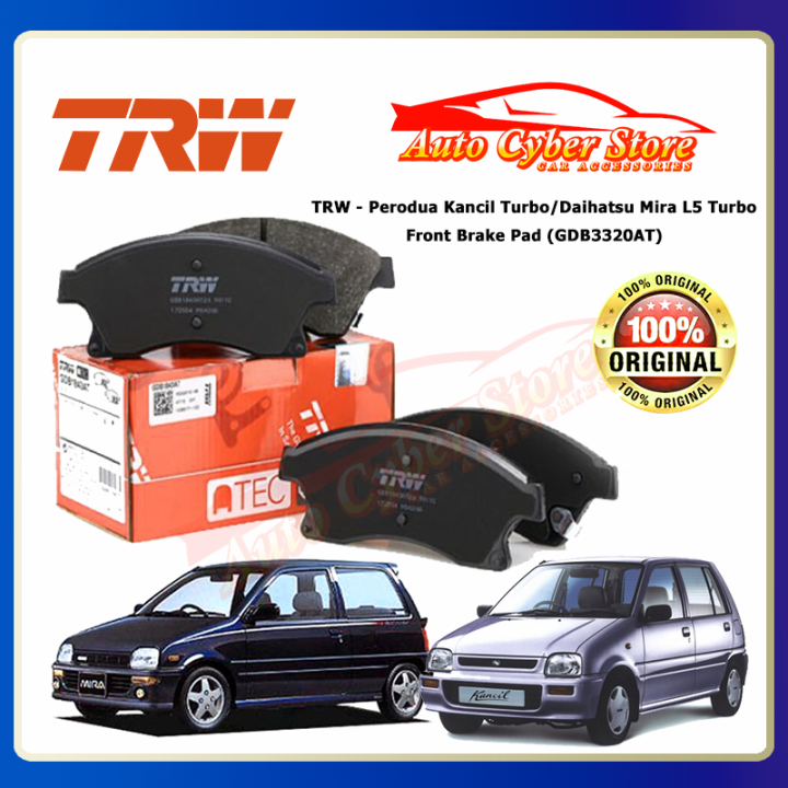 TRW Perodua Kancil Turbo/Daihatsu Mira L5 Turbo Front Brake Pad ...