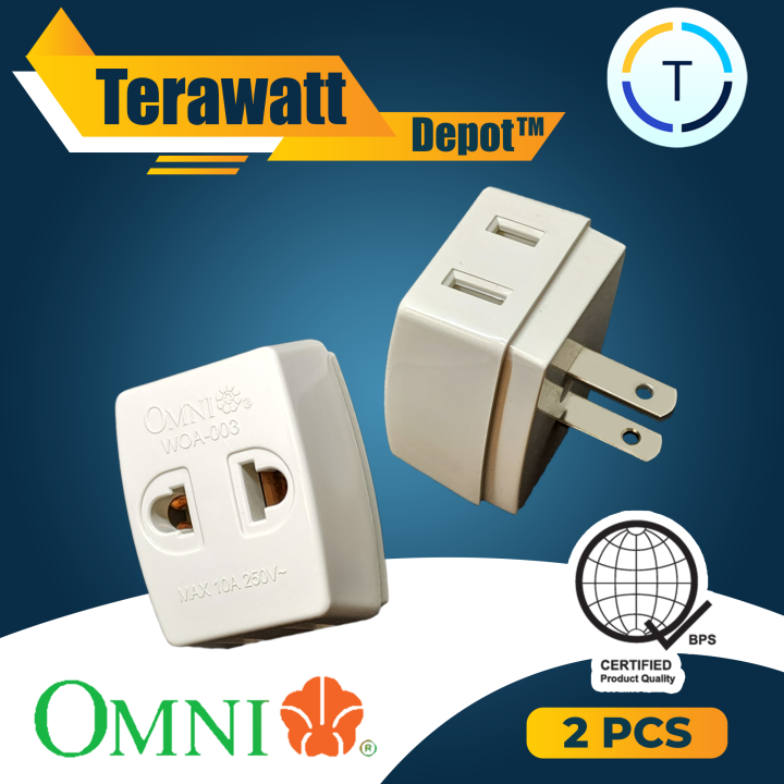 OMNI Octopus Adapter Triple Tap Socket Adaptor 10A 250V WOA-003 (2pcs ...