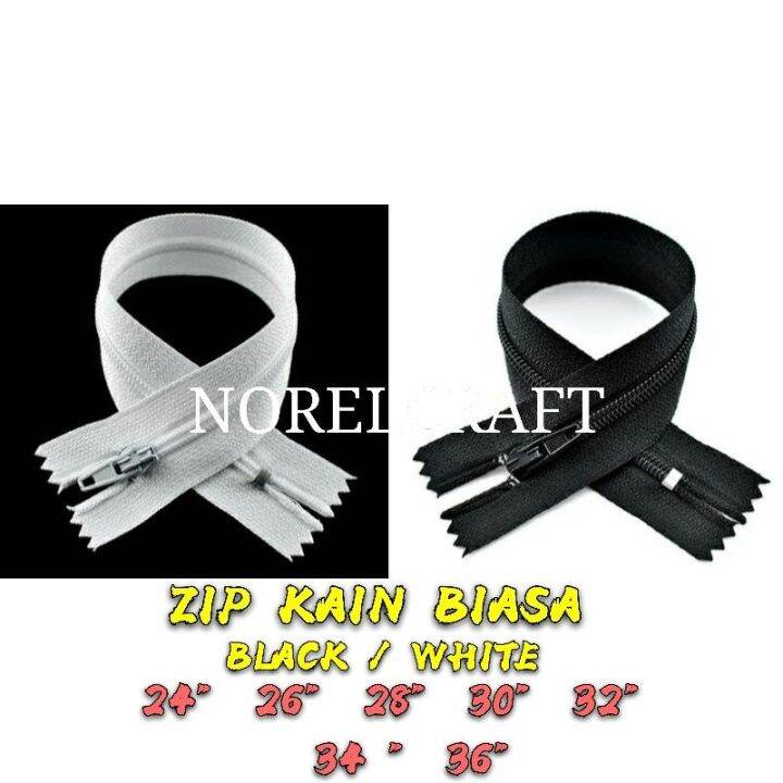 12PCS/1DOZEN 24" - 36 " ZIP BIASA/NORMAL ZIP/ZIP KAIN BIASA[READYSTOCK ...