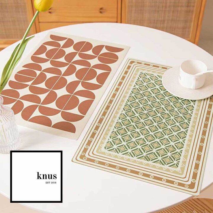 PVC Placemat Modern Retro Mediterranean Table Mat | Lazada PH