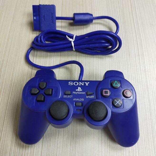 STIK PS2 DUALSHOCK OP STIK PS2 ORIGINAL PABRIK WARNA BIRU | Lazada ...