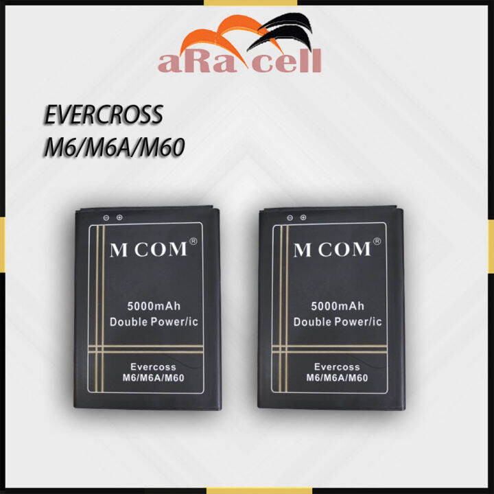 [ ARA CELL ] Baterai Batre Mcom Doublepower EVERCROSS M6 -M6A -M60 Kapasitas 5000 Mah | Lazada ...