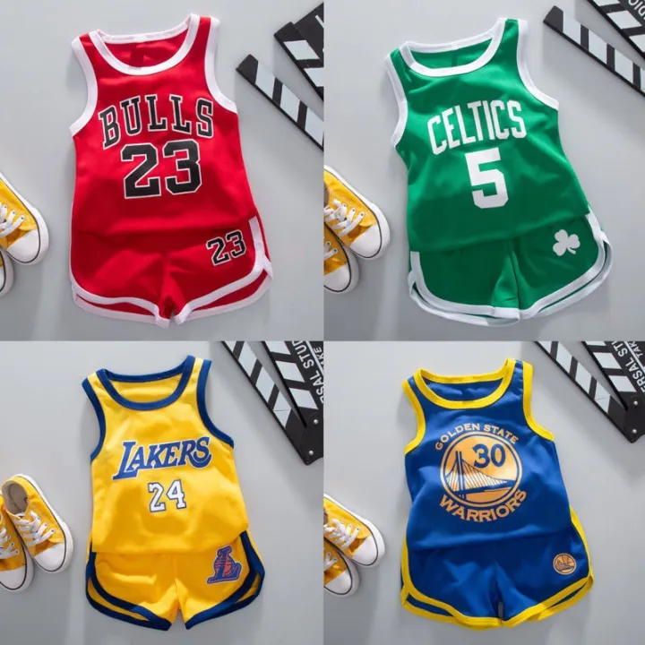 Kids Basketball Uniform NBA Jersey Baju Jersi Budak Baju Bola Keranjang ...