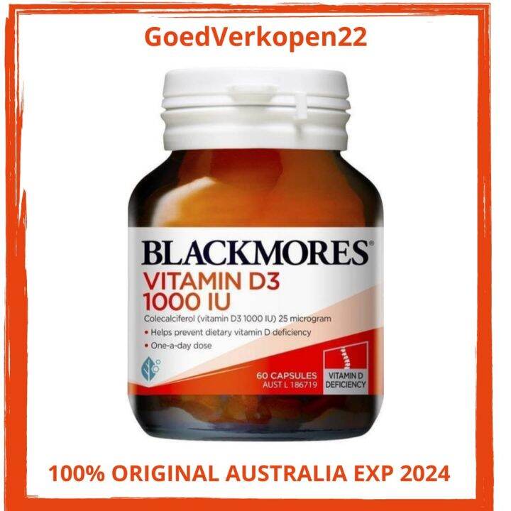Blackmores Vitamin D3 1000IU isi 60 kapsul 60 Capsules - BLACKMORES VITAMIN D 1000 IU | Lazada ...