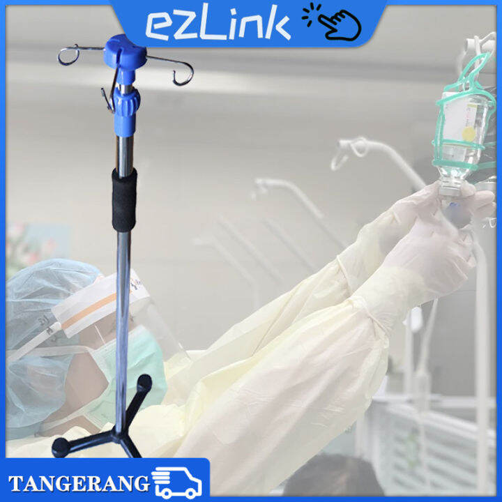 Tiang Infus Stainless Dapat Ditarik 210cm Tiang Infus Roda Pengait 4 ...