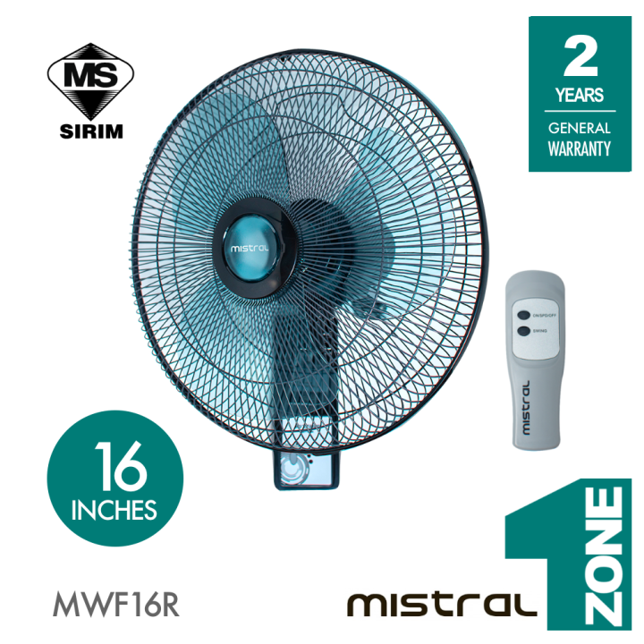Mistral 16" Remote Control Wall Fan - Model MWF16R | Lazada