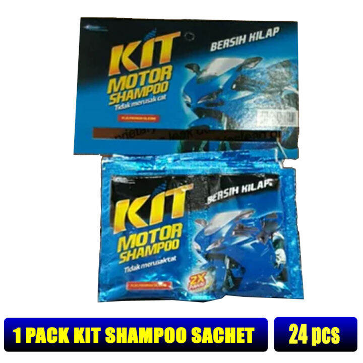 1 Pack isi 24 sachet Kit Motor Shampoo 15ml / KIT MOTOR SHAMPOO ...